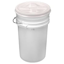 7 Gallon Letica White Bucket with Gamma Seal Lid (red) - Walmart.com