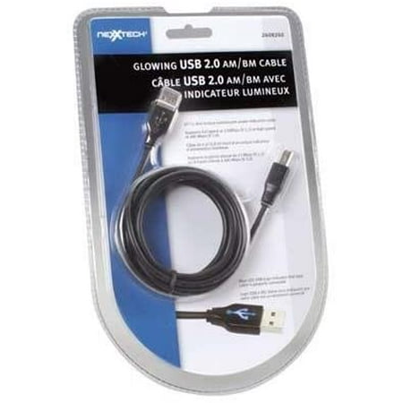 Nexxtech 6' USB Peripheral and Printer Cable with Glow Indicator - USB ...