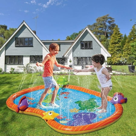 AIHOME Water Sprinkler Pool Kids Sprinkler Splash Pad Wading Pool for ...