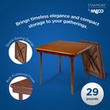 Stakmore Straight Edge 32" Square Folding Card Table, Fruitwood Finish ...