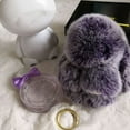 Super Soft Faux Plush Bunny Keychain Lovely Rabbit Doll Plushie ...
