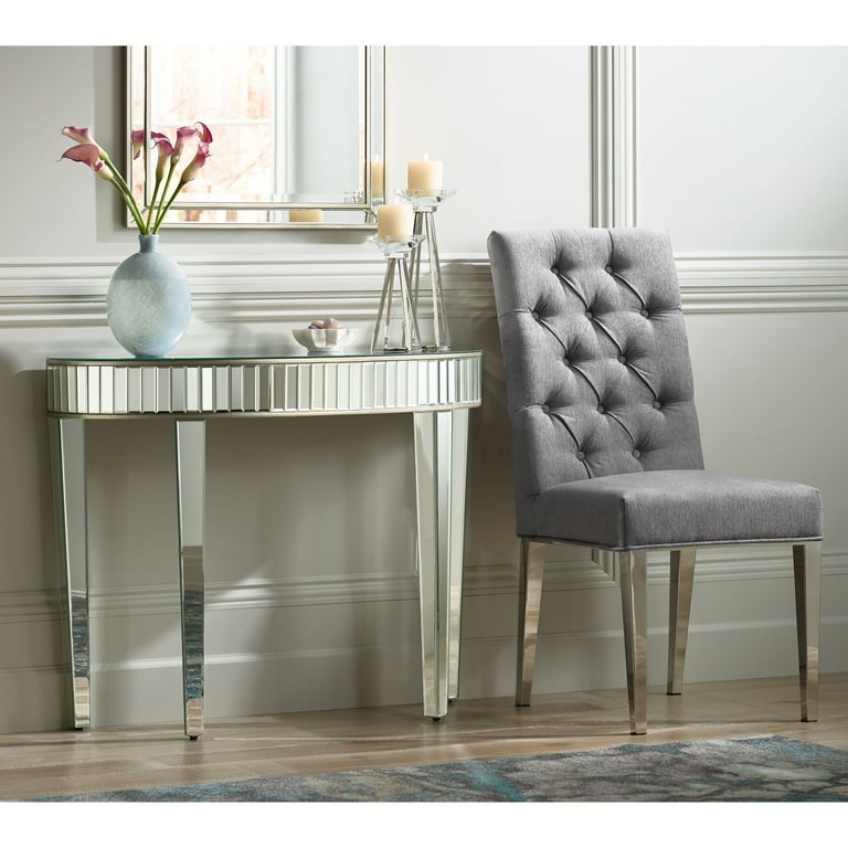 Contemporary Mirrored Sofa Table In Antique Silver | Cabinets Matttroy