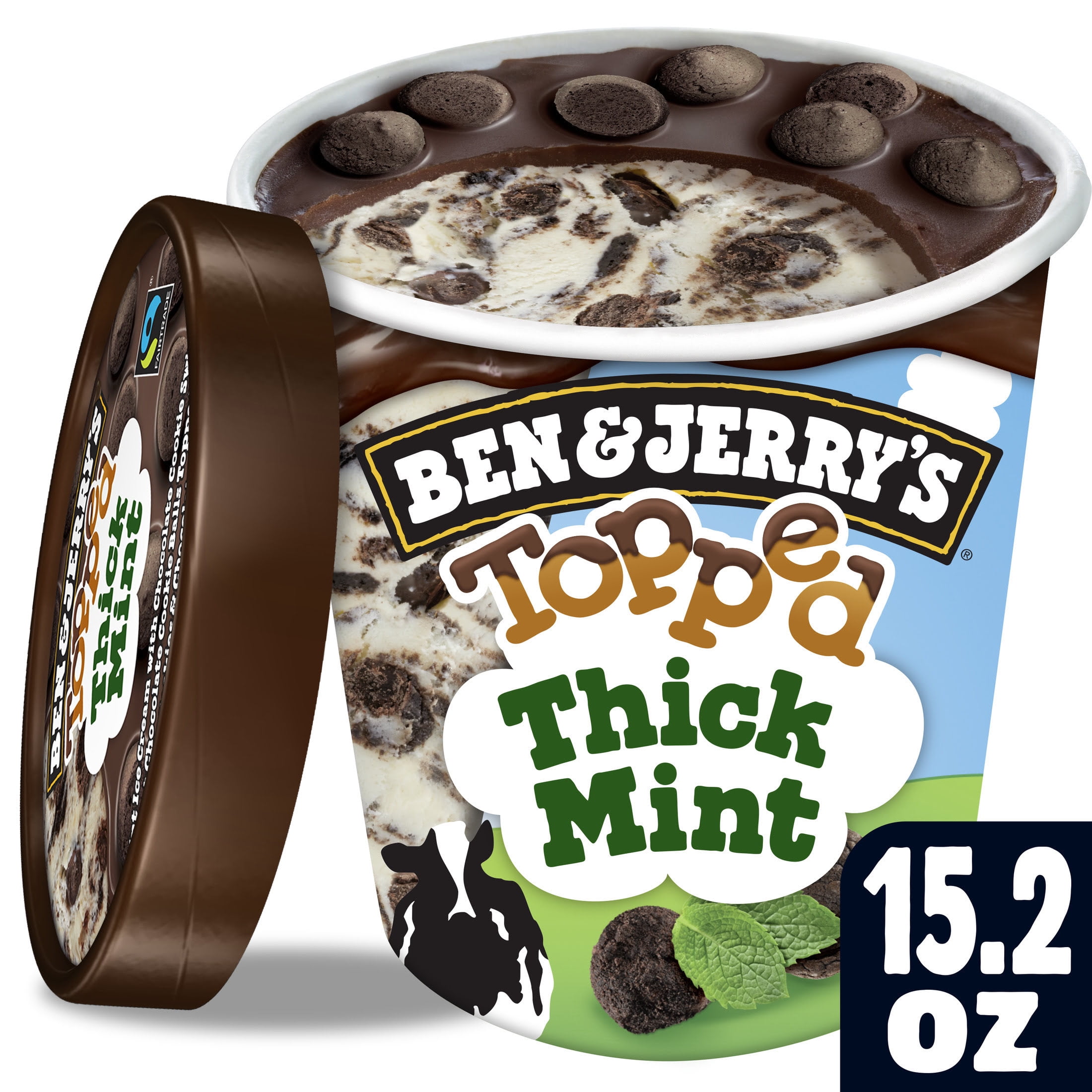 Ben & Jerry's Topped Thick Mint Ice Cream 1 Pint - Walmart.com Ben & Jerry's Topped Thick Mint Ice Cream 1 Pint - Walmart.com