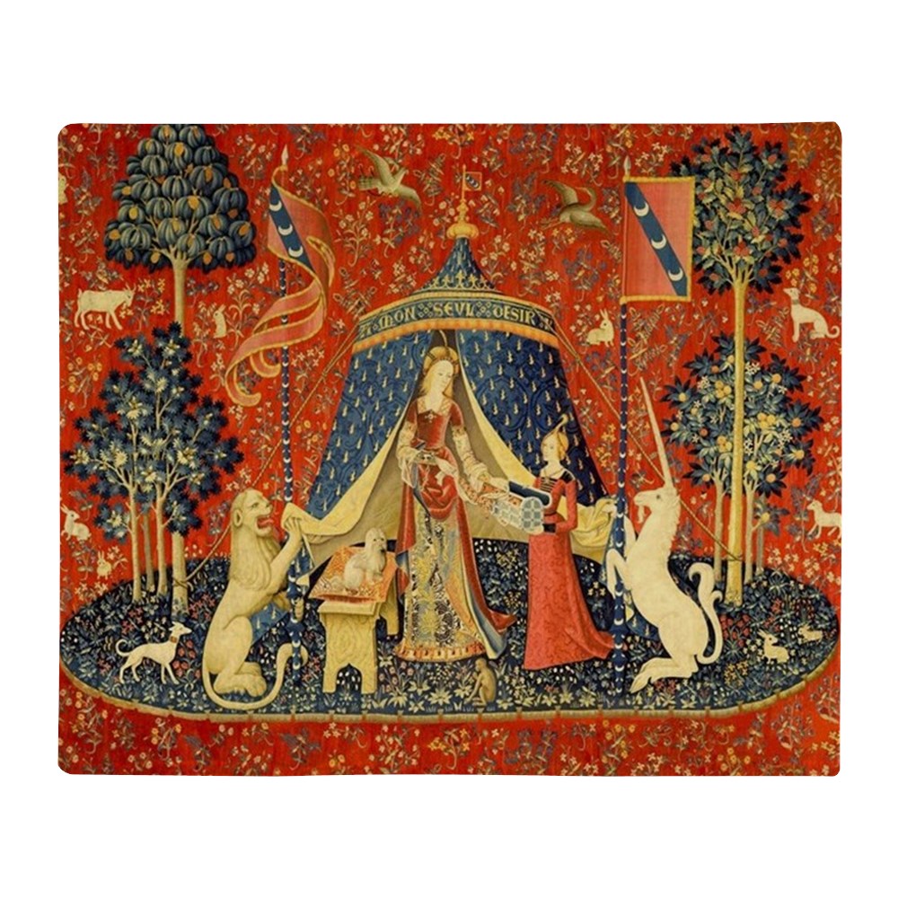 CafePress - Lady And The Unicorn Medieval Tapestry Art Throw B - Soft ...