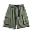 AGKIZG Print Men Gradient Fake Piece Shorts Elastic Waist Breathable ...