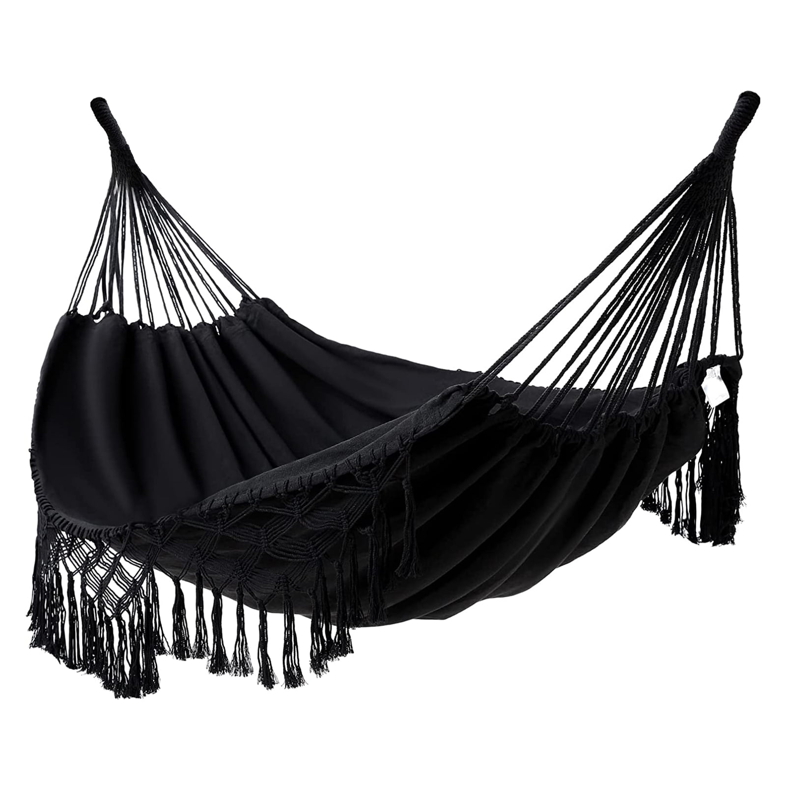 SHANNA Double Hammock Swing Chair, Boho Tassel Brazilian Macrame ...