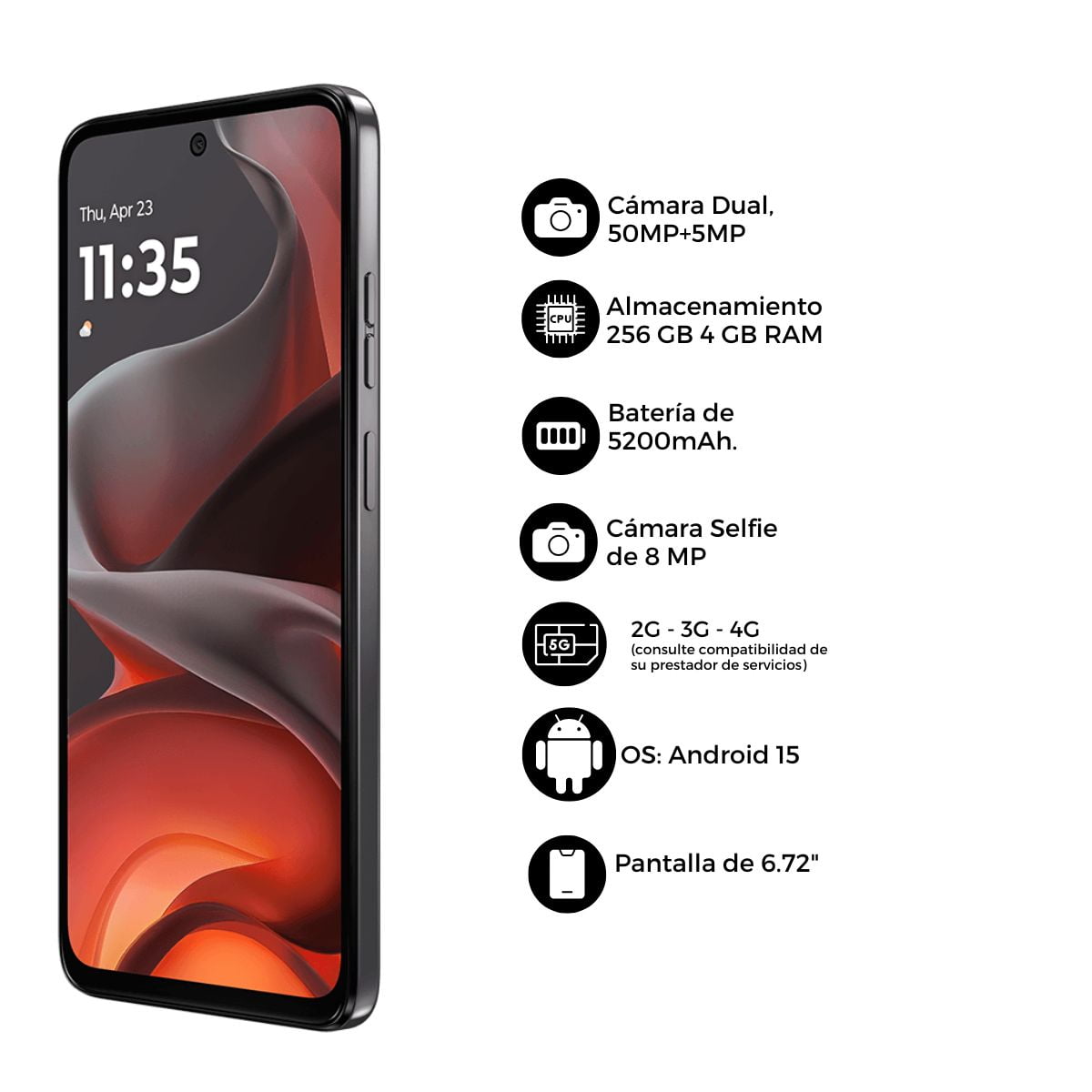 Motorola Moto G15 256 ROM 4 GB RAM Negro Version Global | Bodega ...