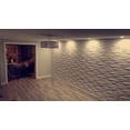 PVC Wave Board Textured 3D Wall Panels, White, 19.7" x 19.7" (12 Pack ...
