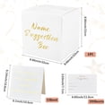 1 Set Party Paper Name Suggestion Card Boxes Square with Gold Stamping ...