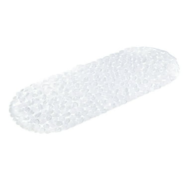 Semfri Resistant Grip Pebble Bath Mat, Non Slip, 27x14 Inch, Clear ...