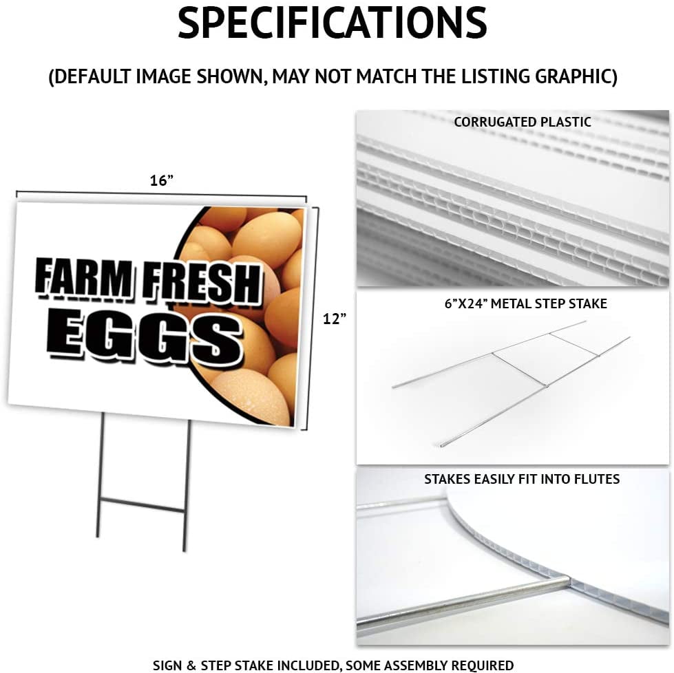 Pork RINDS 12"x16" Yard Sign & Stake Outdoor Plastic coroplast Window ...