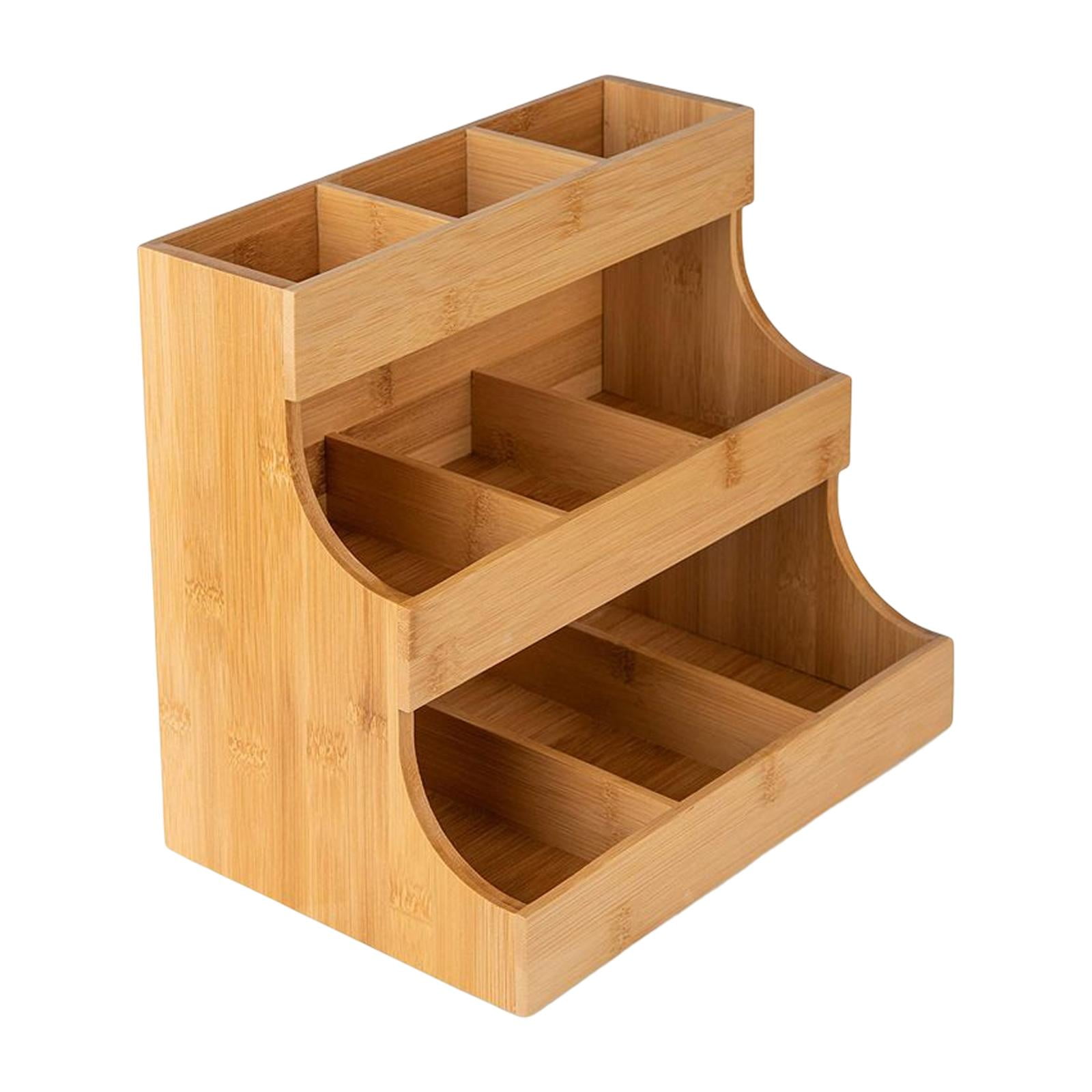 Wooden Organizer Multifunctional 9 Compartments Condiments Accessories ...
