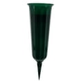 Mainstays 10in Height Cone Shape Plastic Vase in Green Color. - Walmart.com