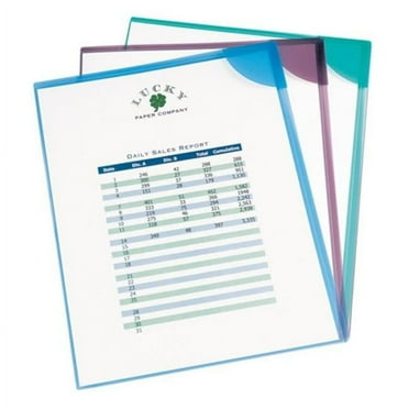 C-Line Colored Polypropylene Sheet Protector, Assorted Colors, 2", 11 x ...