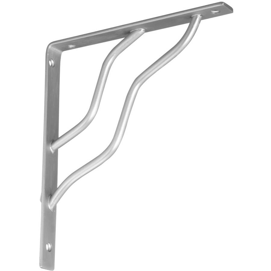 Stanley S250597 7" L x 3/4" W x 8" H Satin Nickel Decorative Shelf ...