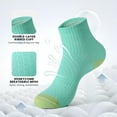 Honeysea Athletic Ankle Socks for Women, 6 Pairs Cushion Sport Running ...