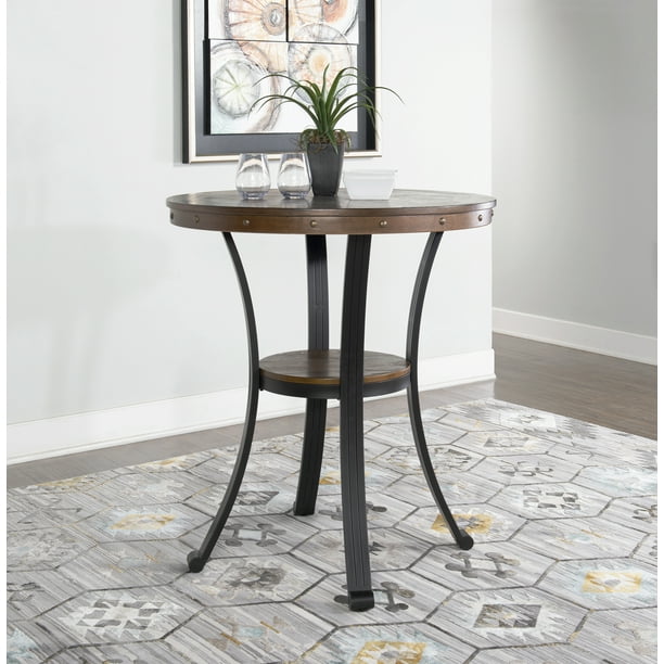 Powell Franklin Pub Table, Dark Brown - Walmart.com