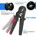 FlyFlise HSC8 6-4 0.25-10m㎡ AWG23-7 Ferrule Crimping Tool Kit High ...