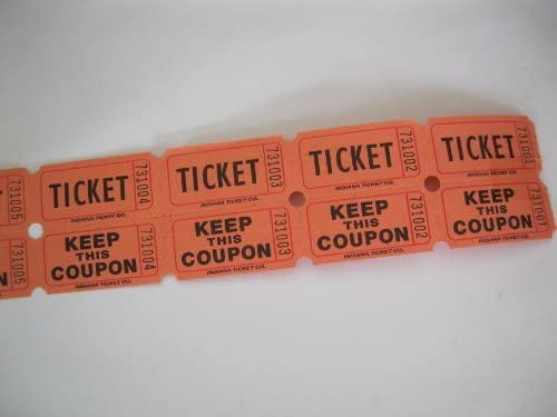 Buy 250 Orange 50/50 Double Stub Raffle Tickets Online at Lowest Price ...