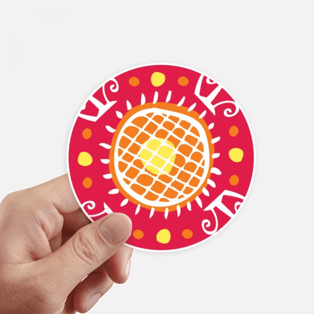 Sunflower Mexico Totems Ancient Civilization Sticker Round Wall