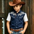 Boys Western Cowboy Print Shirt Long Sleeve Button Down Casual Top for ...