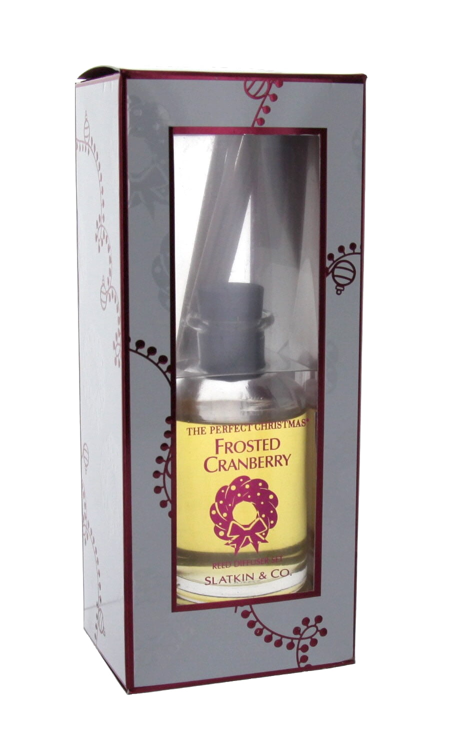 Slatkin & Co. Perfect Christmas Frosted Cranberry Reed Diffuser Set ...