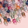 ERDOUY 100 Pcs 10mm Faceted Round Crystal Beads, 1.4mm Pre-Drilled Hole ...