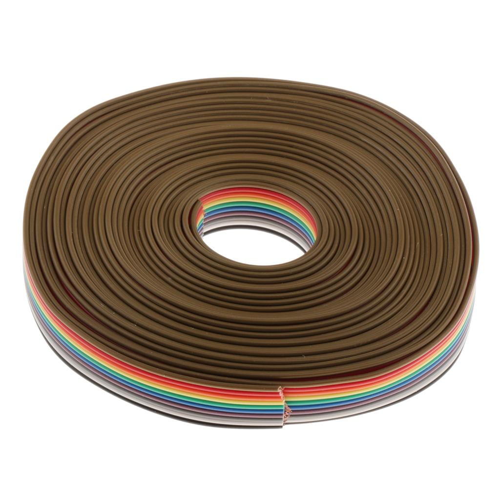 Cable plano del iris 10P el 16.4ft la longitud el 1cm el alambre de ...