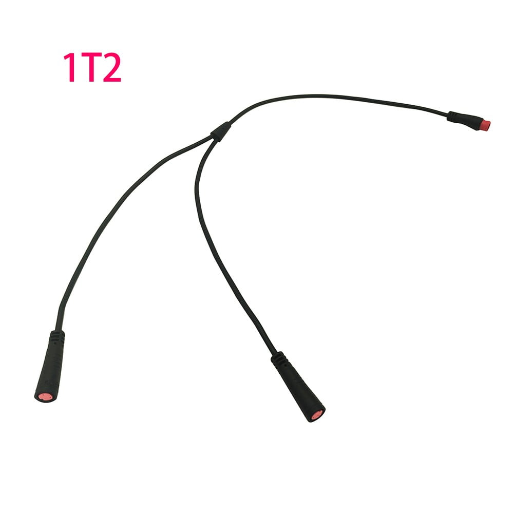 E-bike Y Splitter Cable RED 2 Pin Electric Bicycle 1 to 2 Scooter Brake ...