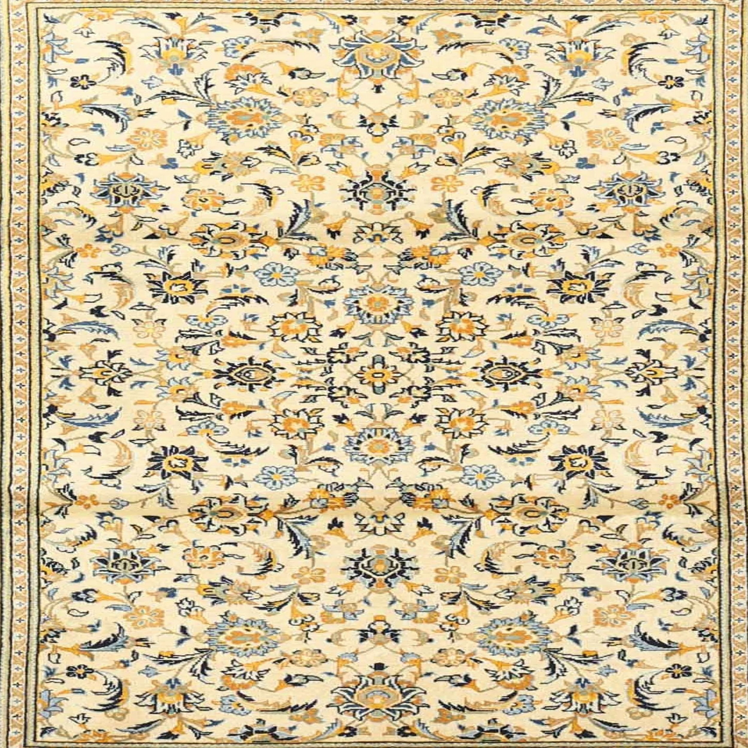 Ahgly Company Indoor Square Traditional Khaki Gold Persian Area Rugs, 3 ...