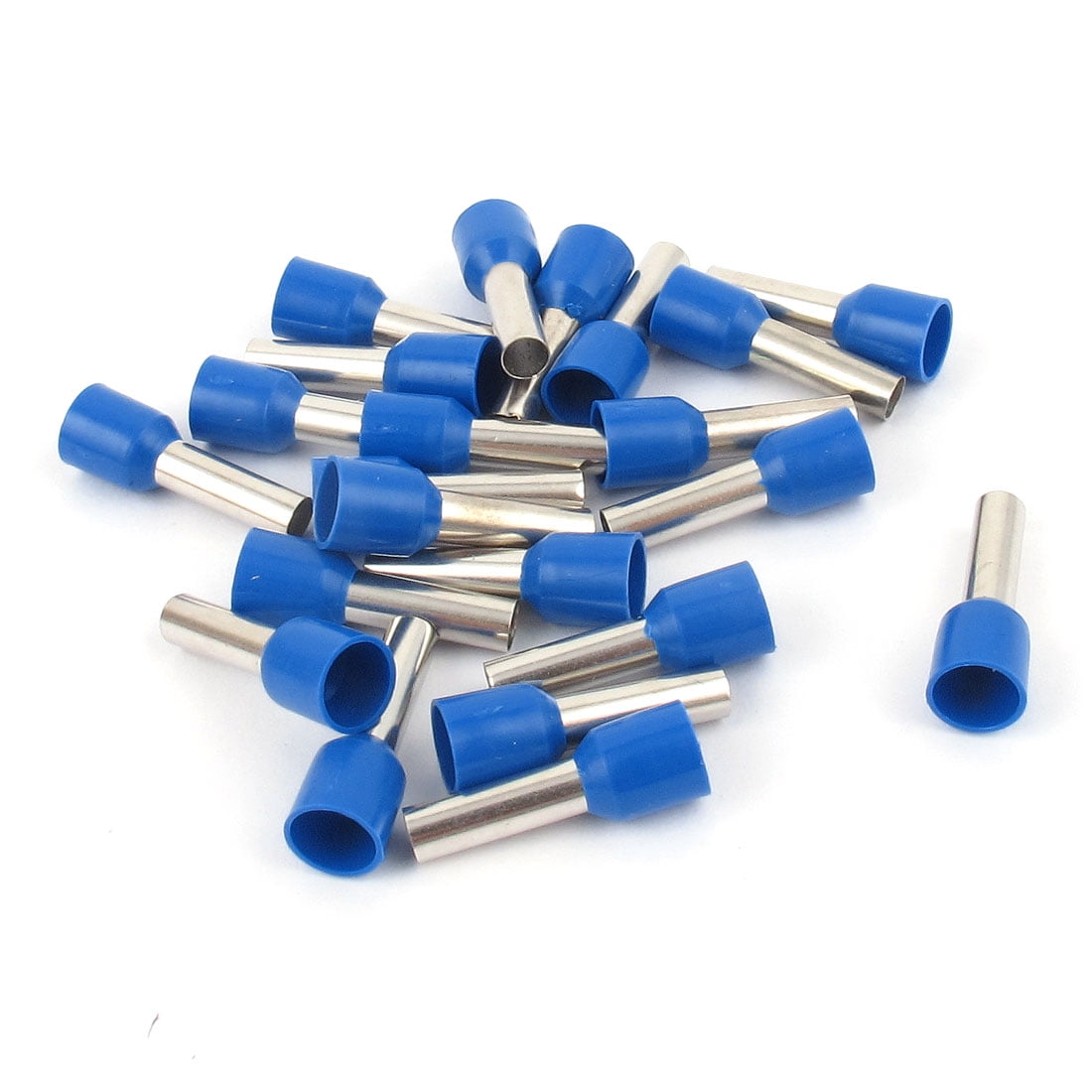 20 Pcs Wire Copper Crimp Connector Terminal Insulated Ferrule Blue ...