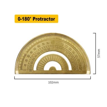 School Smart Clear Plastic Semicircular Protractor w/ 6" Ruler, 12 ct ...