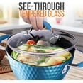 NutriChef Large See-Through Tempered Glass Cooking Pot Lid with ...