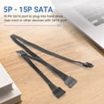 1 * 5Pin to 3 Power Adapter Cable-Black - Walmart.com