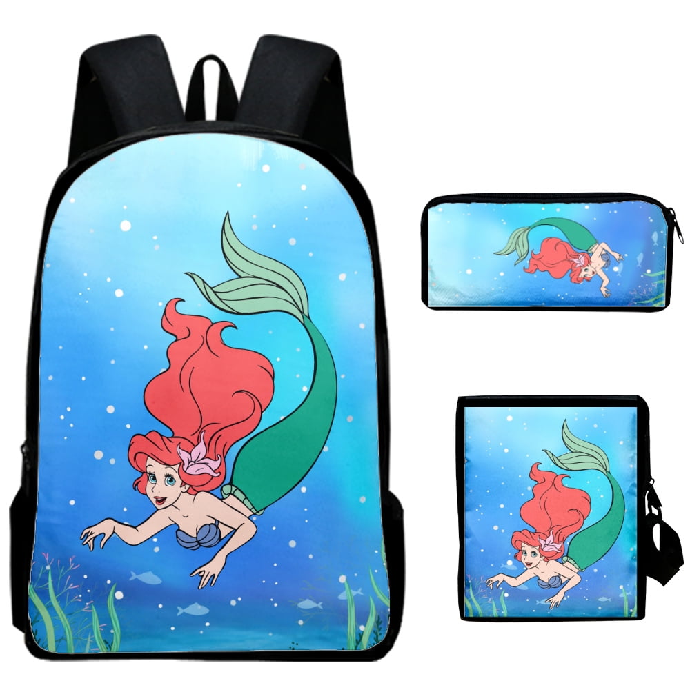 School Backpacks Girls The Little Mermaid Ariel Printed Backpack with ...