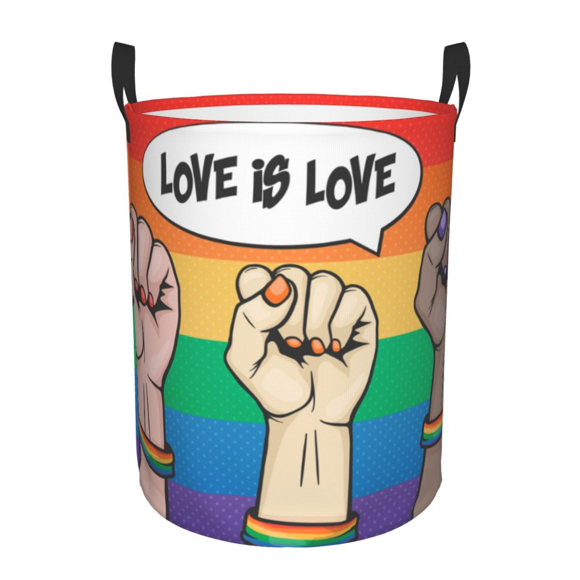 TEQUAN Waterproof Laundry Hampers, Rainbow LGBT Pride Theme Pattern ...