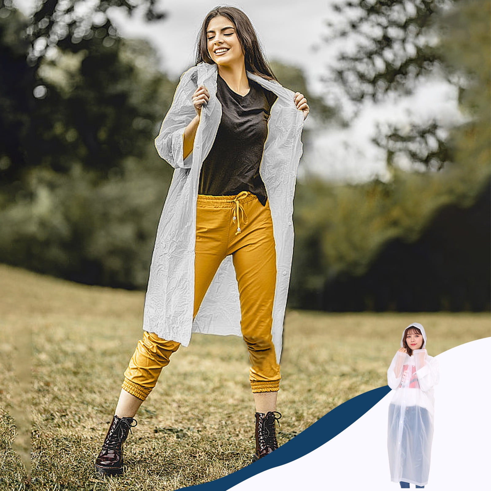 Click here for Unbranded Pack Raincoats Reusable Eva Rain Ponchos... prices