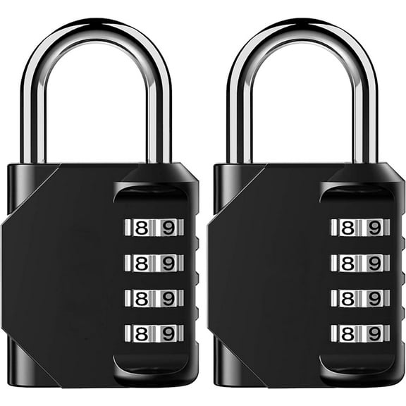 10 Pack disecu 2.6 Inch Long Shackle Combination Lock, 4 Digit Outdoor ...