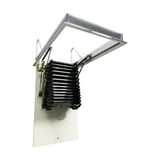 Techtongda Black Loft Wall Ladder Stairs Retractable Attic Folding ...