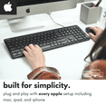 Macally Mac Wired Keyboard USB C + A (Dual Plug) - Full 107 Keys, 22 ...