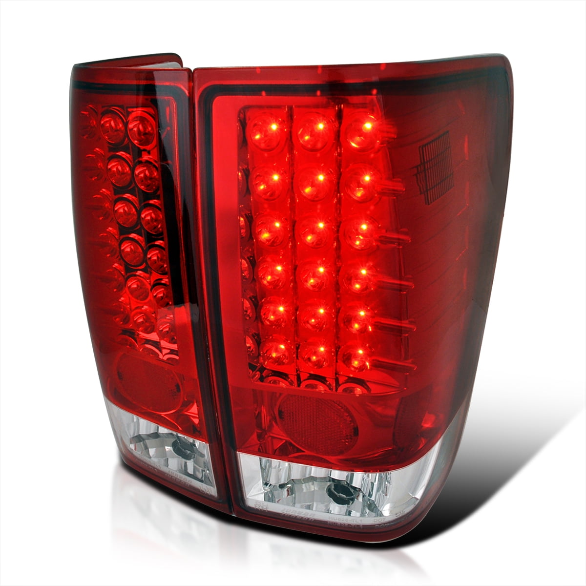 Spec-D Tuning Red Clear Lens LED Tail Lights Compatible with 2004-2015 ...