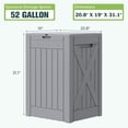 52 Gallon Outdoor Resin Package Delivery Box for Porch, Lockable Secure ...