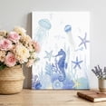 Blue Ocean Canvas Wall Art for Living Room, Seahorses Jellyfish ...