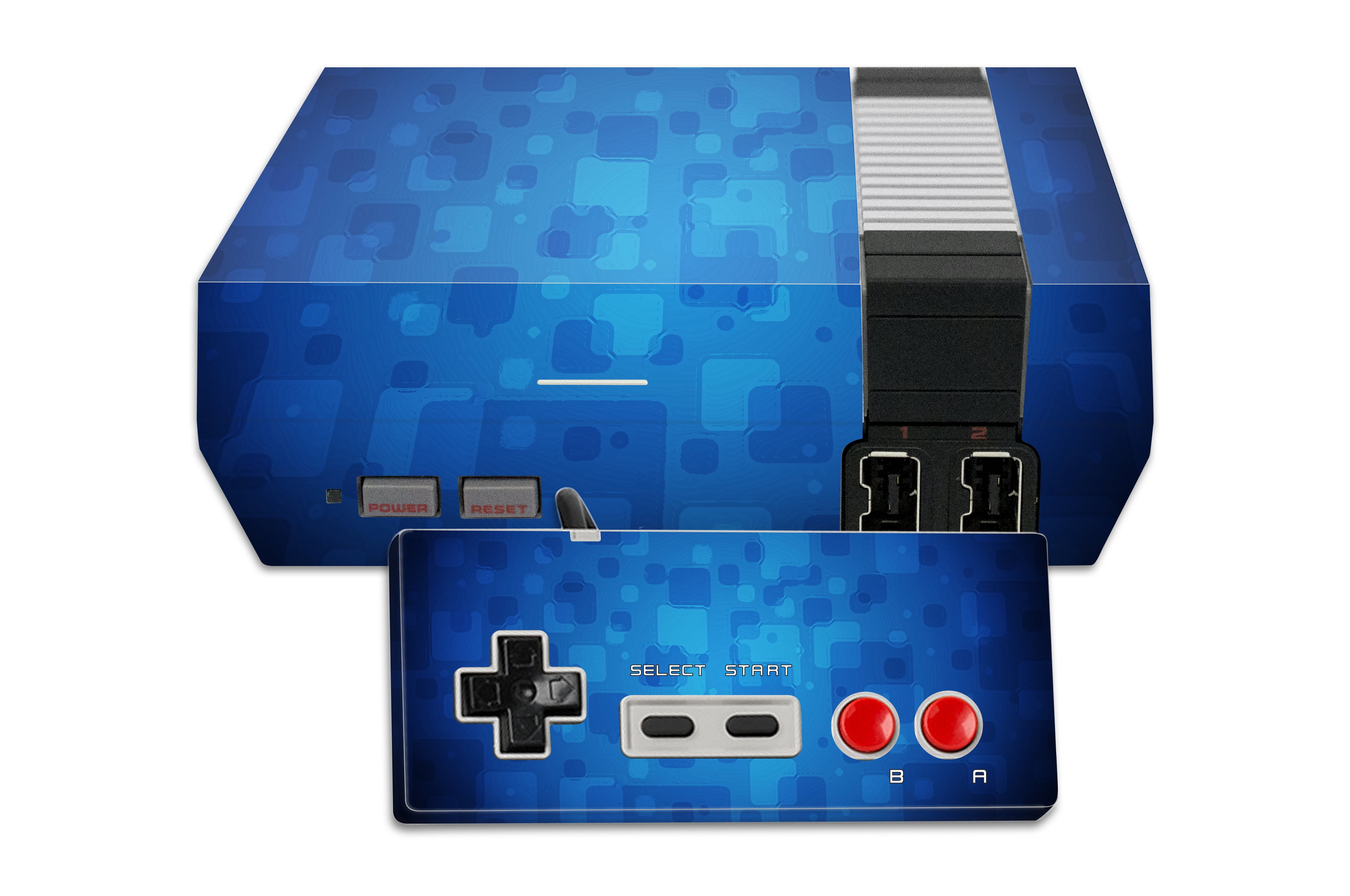 Skin Decal Wrap Compatible With Nintendo NES Classic Edition Blue Retro ...