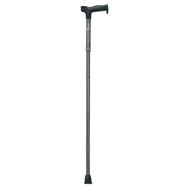 Hugo Adjustable Folding Cane with Reflective Strap, Smoke - Walmart.com