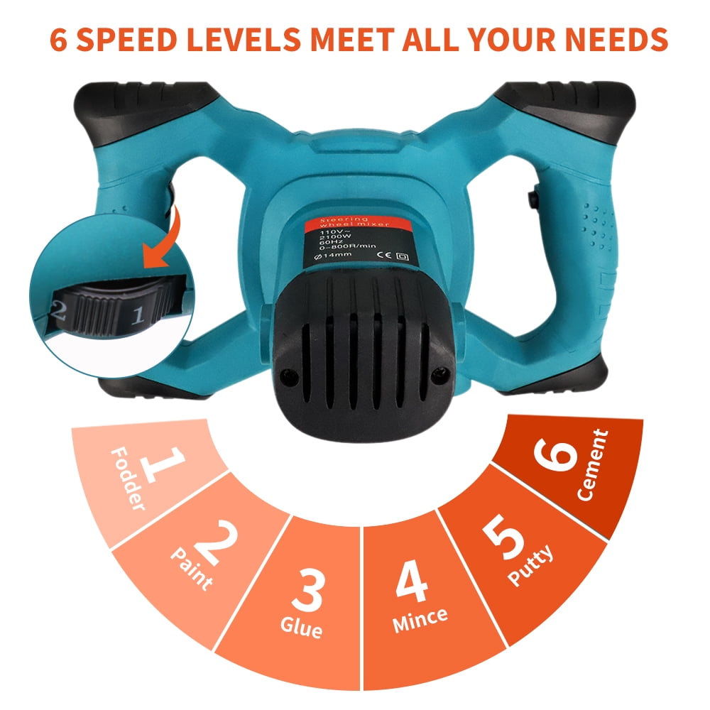 Buy Handheld Cement Mixer 2100W Portable Electric Concrete Plaster ...