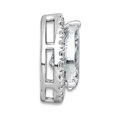 14k Solid White Gold 2 1/3ct Lab Grown Diamond VS+ F+ Pear Halo Chain ...
