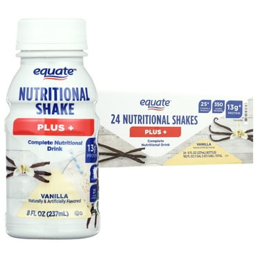Equate Nutritional Shake Plus, Chocolate, 8 fl oz, 6 Count - Walmart.com