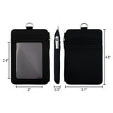 "GOGO Slim PU Leather ID Badge Holder with Zip, Card Wallet Case, 20 ...