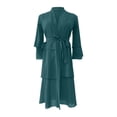 Abayas Dress for Girls Muslim Dress with Hijab Flowy Layered Chiffon ...